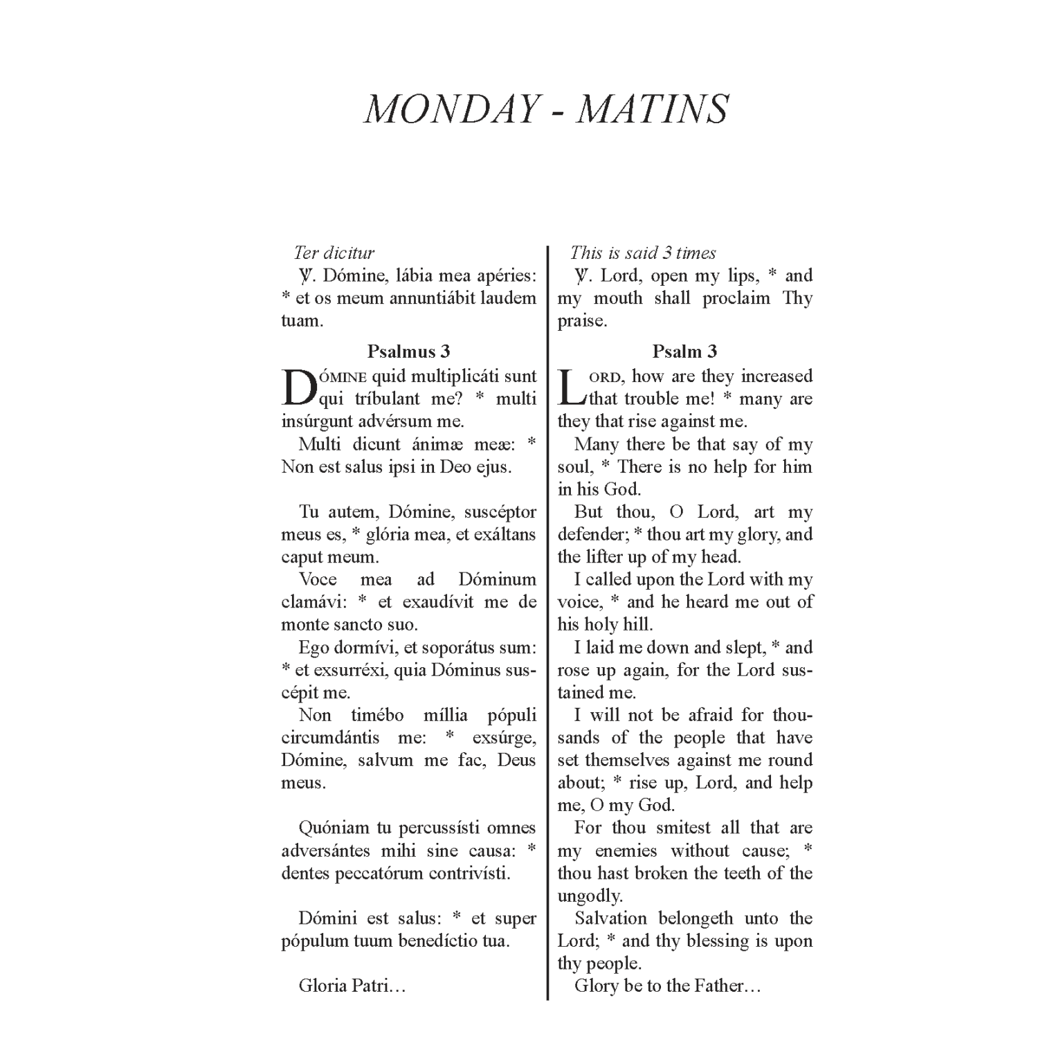 Monastic Diurnal and Matins - Our Lady of Clear Creek Abbey